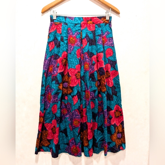 Vintage | Skirts | Vintage Fire Islander Bright Tropical Aloha Hawaiian ...